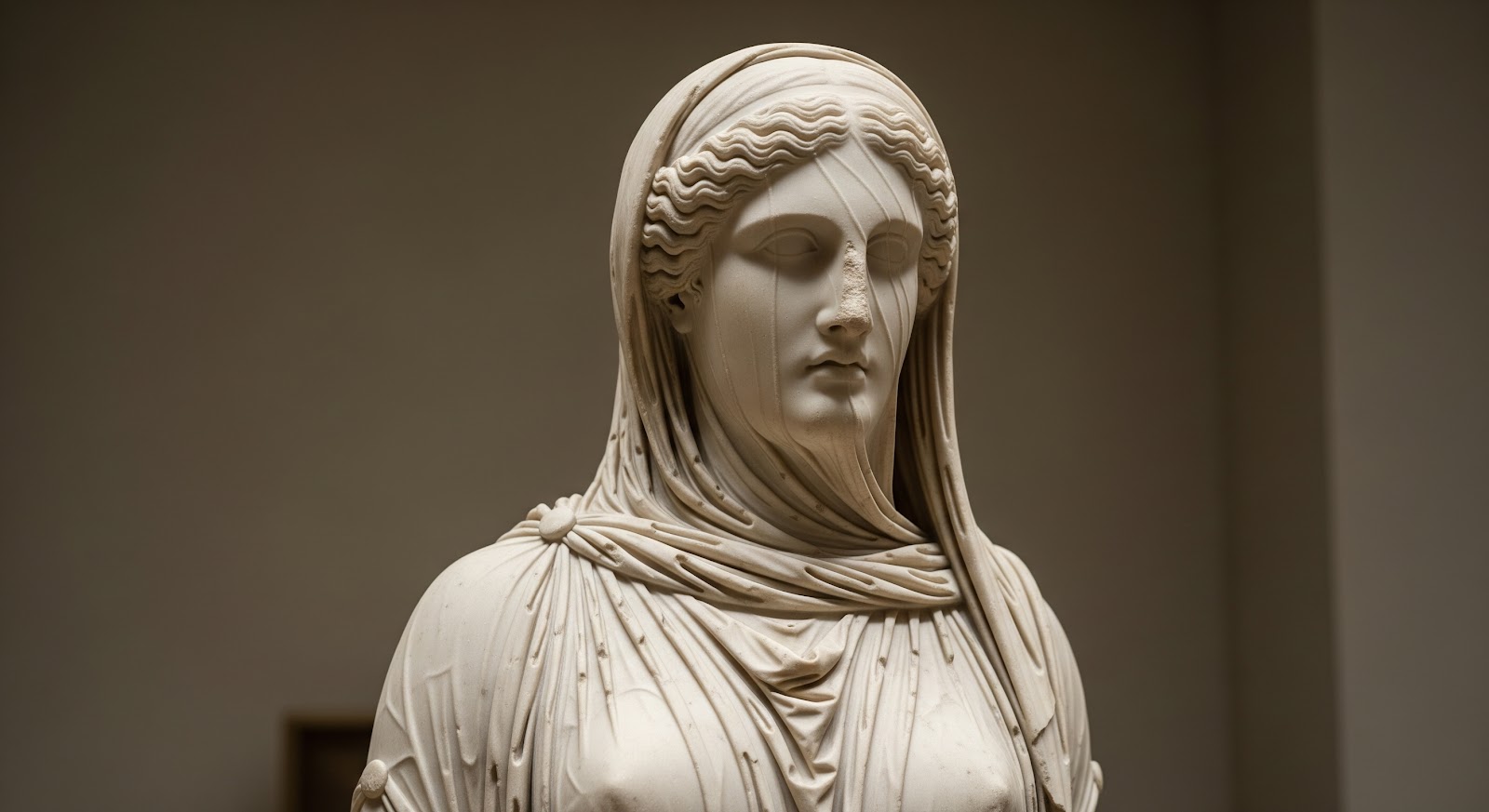 Marble Sculpture with Veil: Unveiling the Masterful Art
