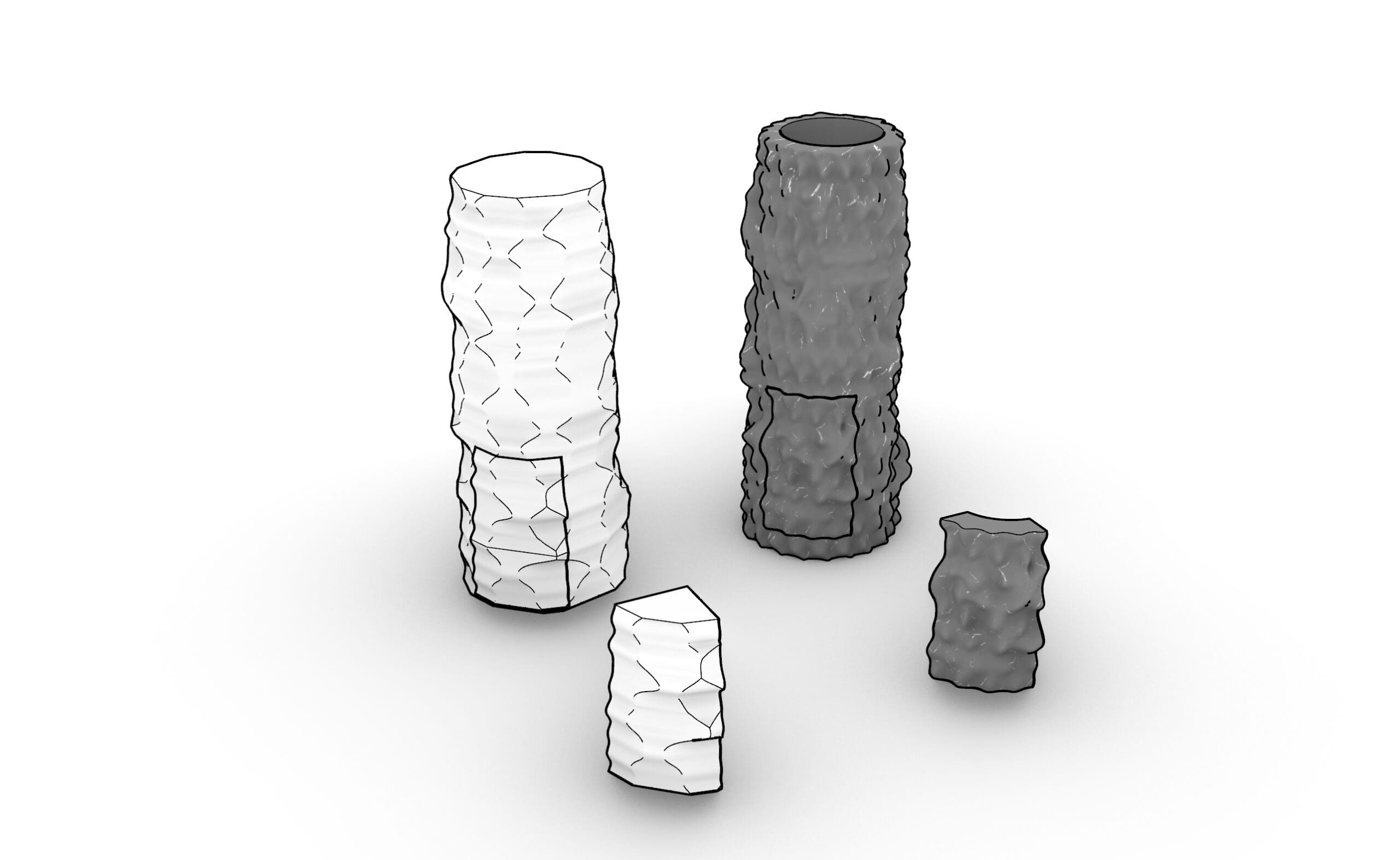 Opus Africanuum Marble Column by Quarra Stone